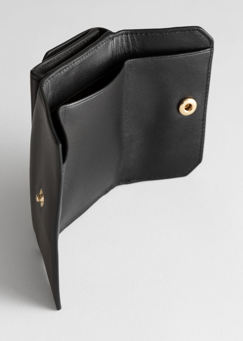 & OTHER STORIES Leather Mini Wallet in Black | Endource