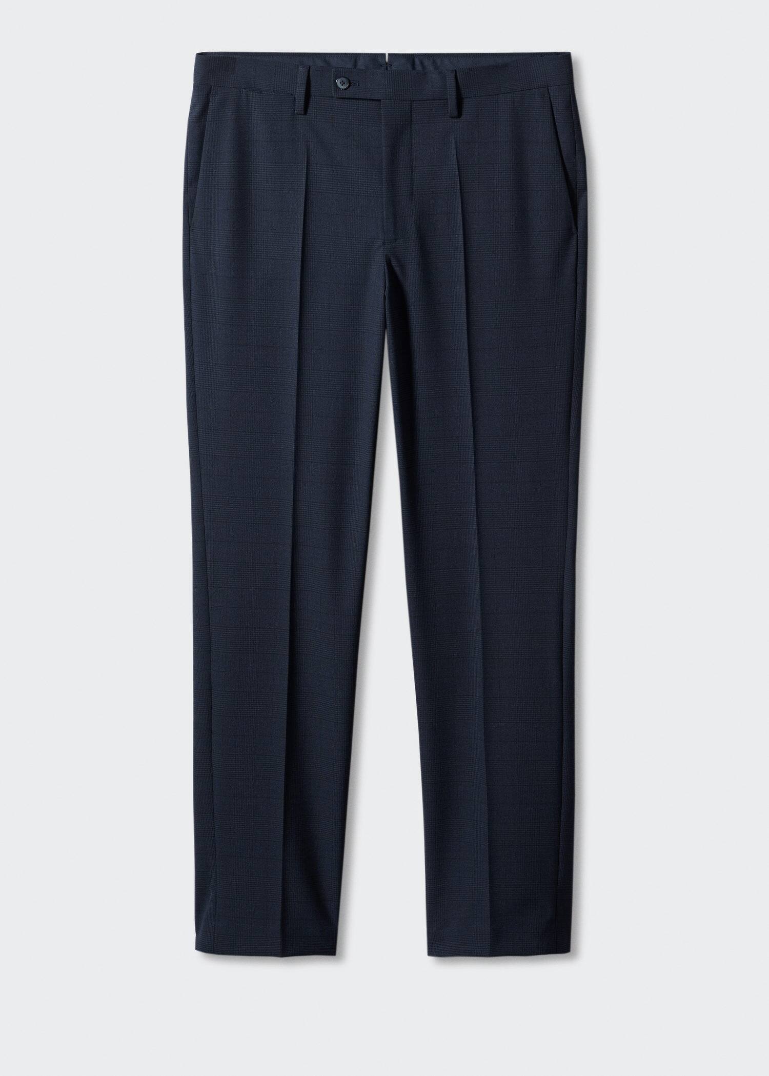 MANGO Slim Fit Suit Trousers in Dark Navy | Endource