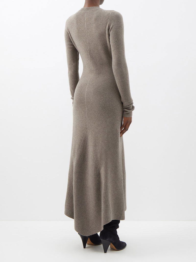 RAEY Responsible Cashmere Ribbed Dress in Grey | endource