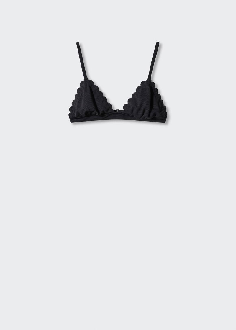 MANGO Scalloped Bikini Top | endource