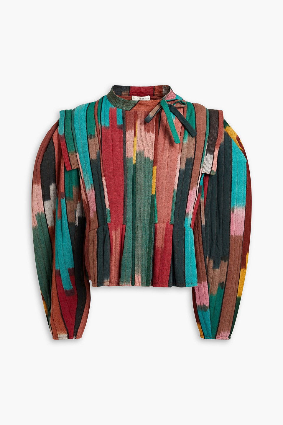 ULLA JOHNSON Afia Quilted Printed Jacket in Multicolor | endource
