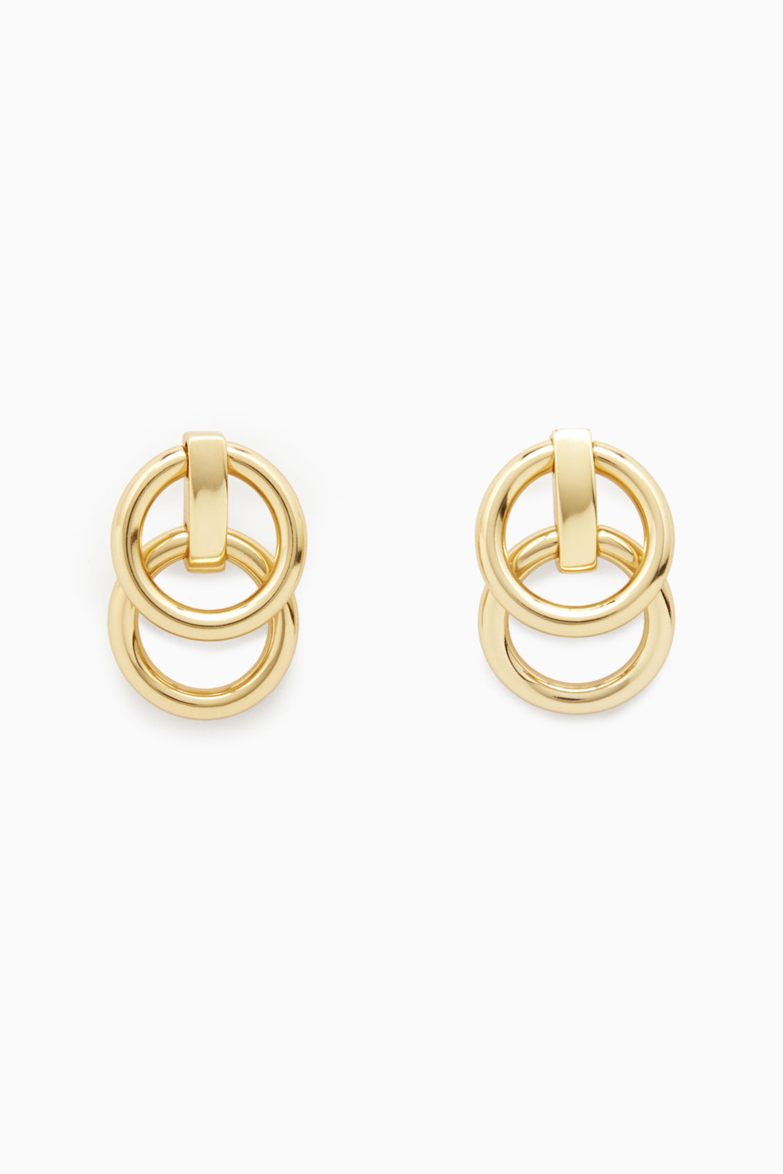 COS Layered Hoop Stud Earrings in GOLD | endource