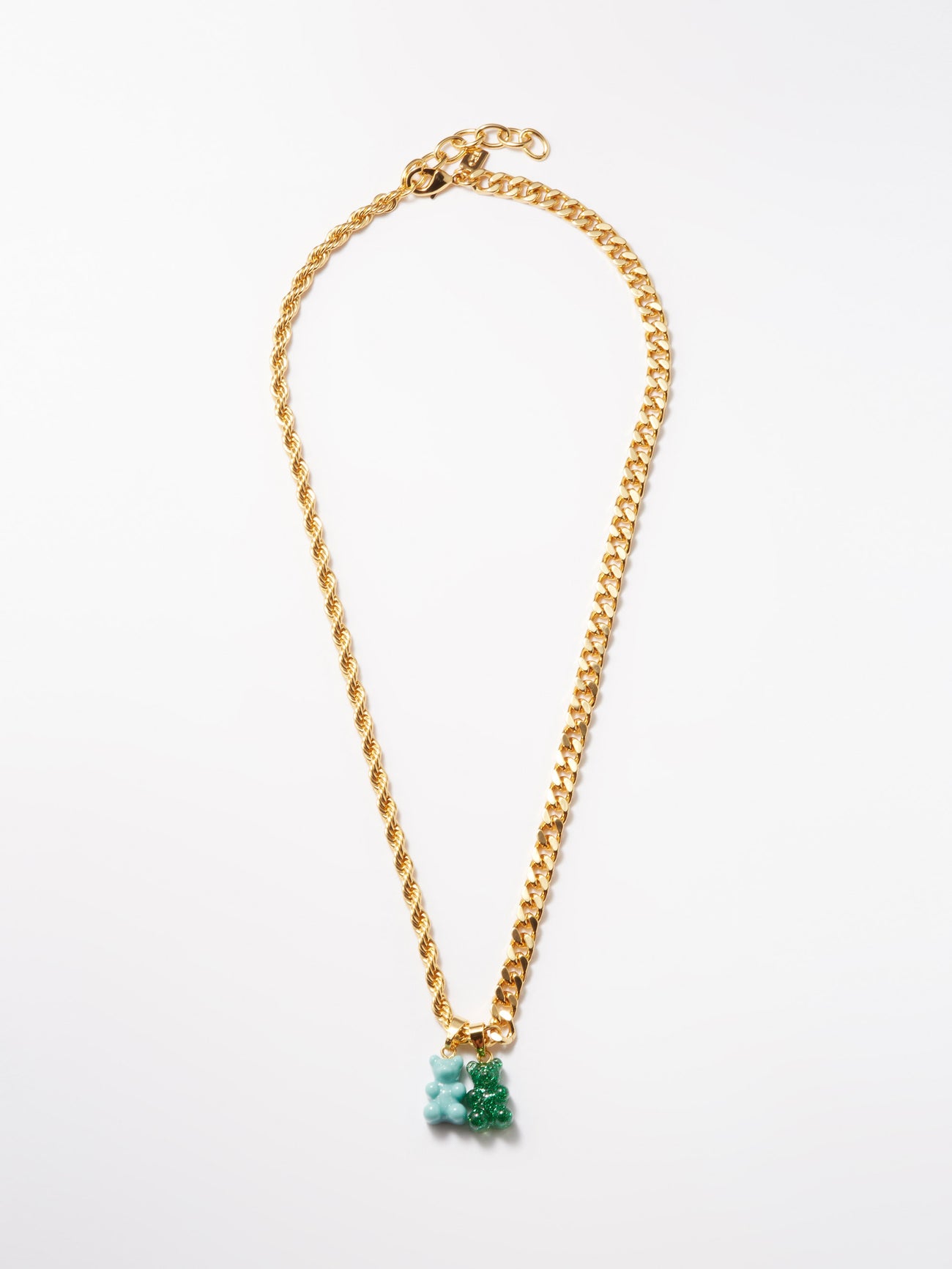 CRYSTAL HAZE Nostalgia Bear 18kt Gold-Plated Necklace in Gold | endource