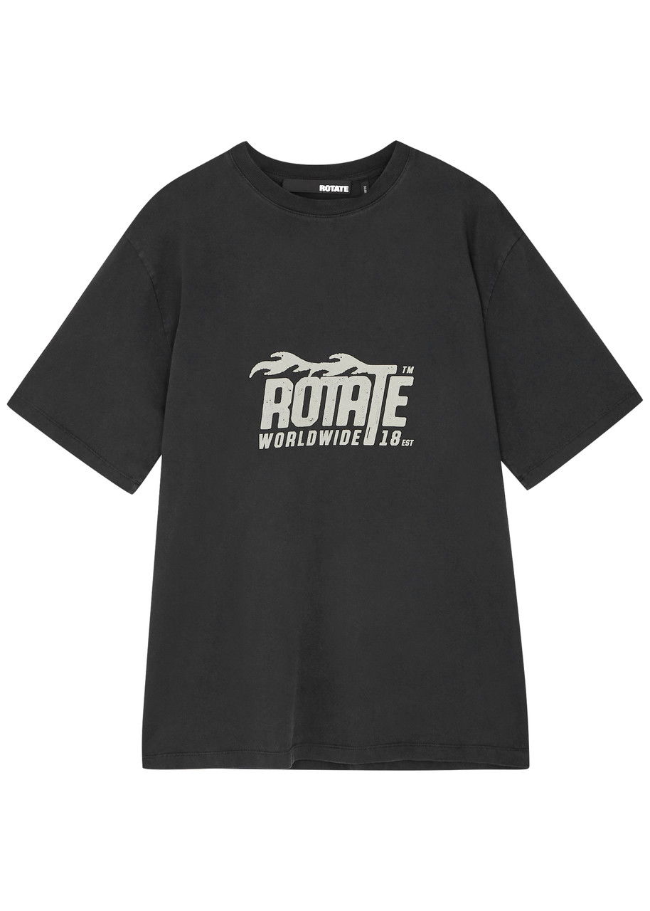 ROTATE BIRGER CHRISTENSEN Logo-Print Cotton T-Shirt | endource
