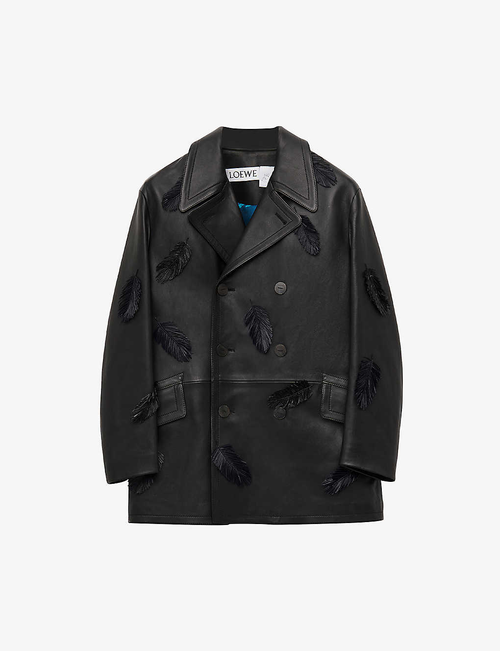 LOEWE LOEWE x Howl's Moving Castle - Howl Leather Coat in BLACK | endource
