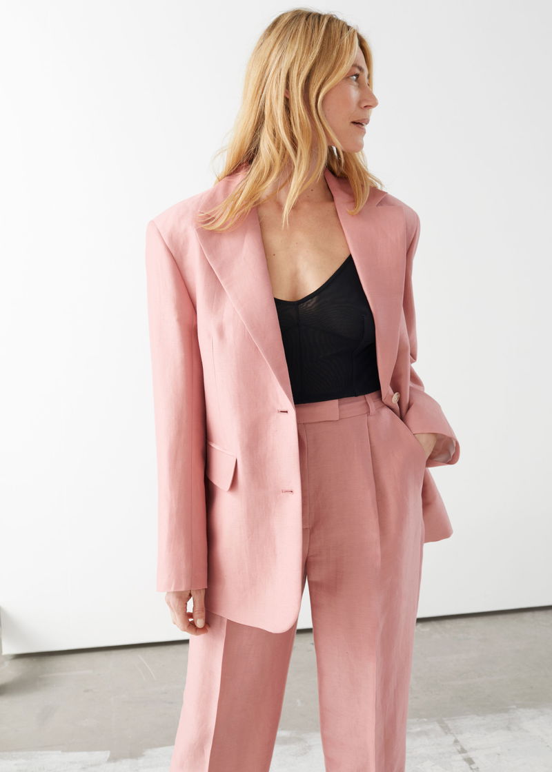 & OTHER STORIES Boxy Linen Blend Blazer | endource