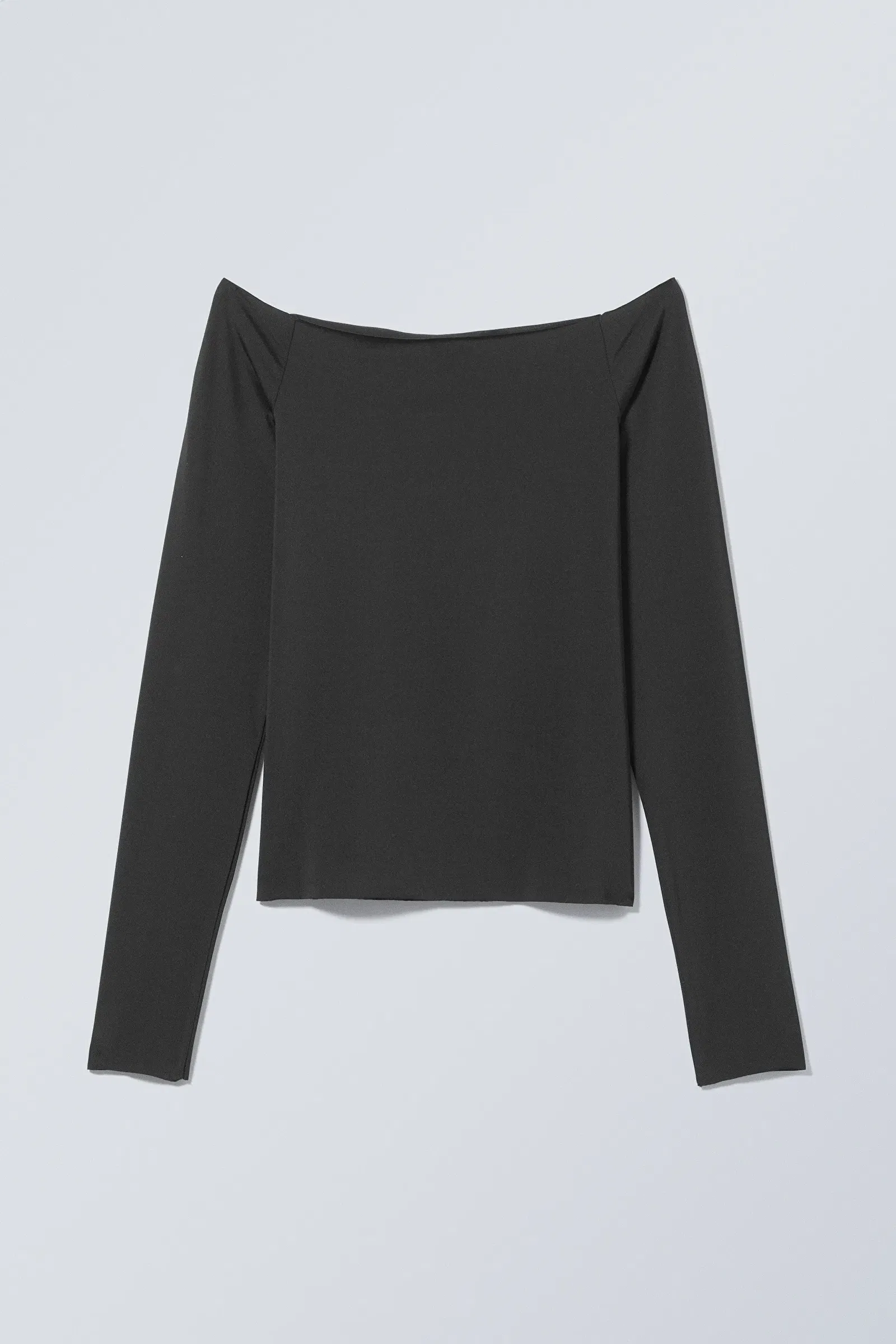 WEEKDAY Off Shoulder Long Sleeve in Black | Endource
