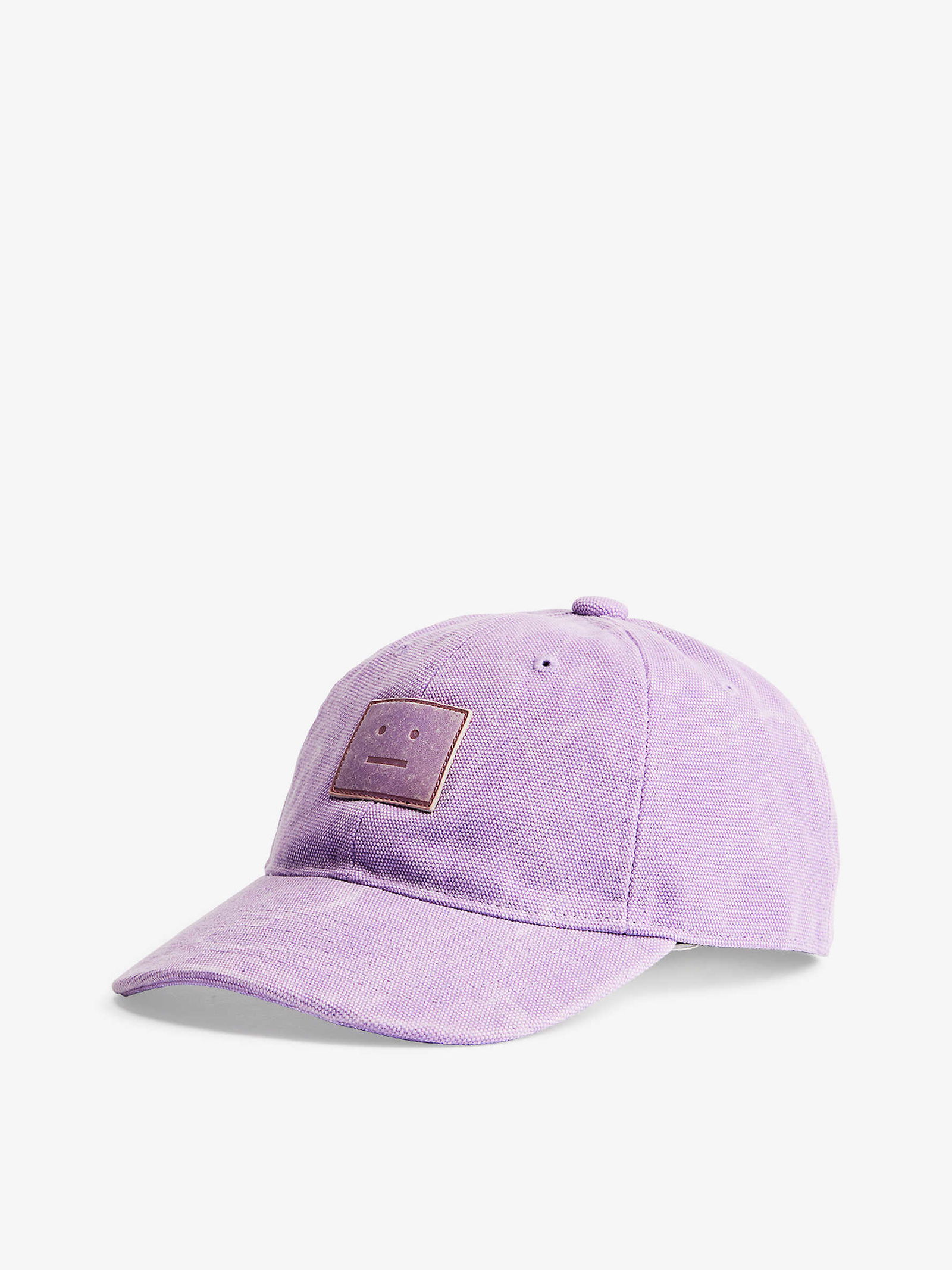 ACNE STUDIOS Cunov Logo-Patch Cotton-Canvas Baseball Cap in Smokey Purple | Endource