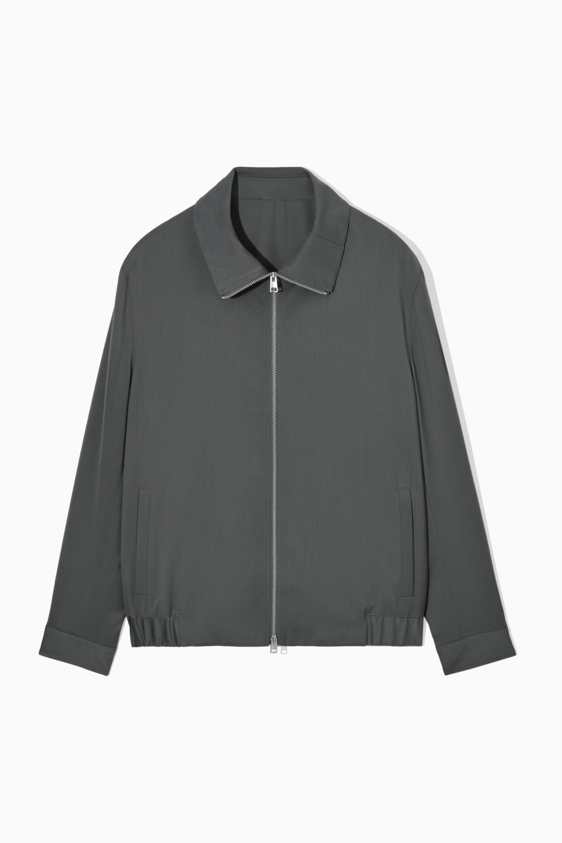 COS Lightweight Wool Blouson Jacket in GREY | endource