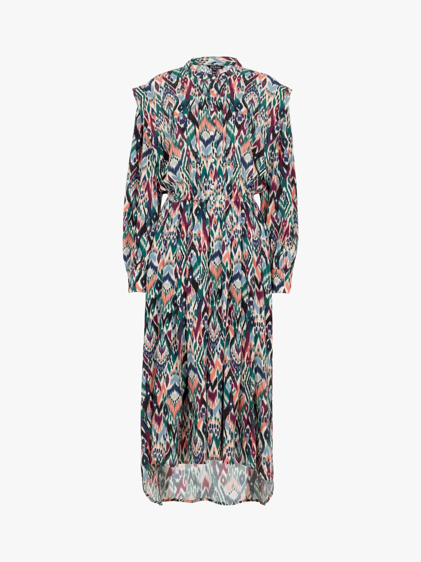 BAUKJEN Keilani Ikat Print Midi Dress | endource