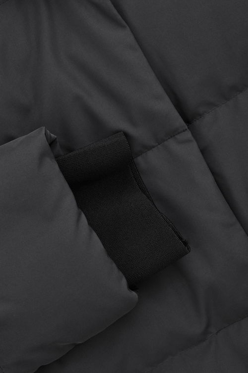 COS Hooded Long Puffer Coat in Black | endource