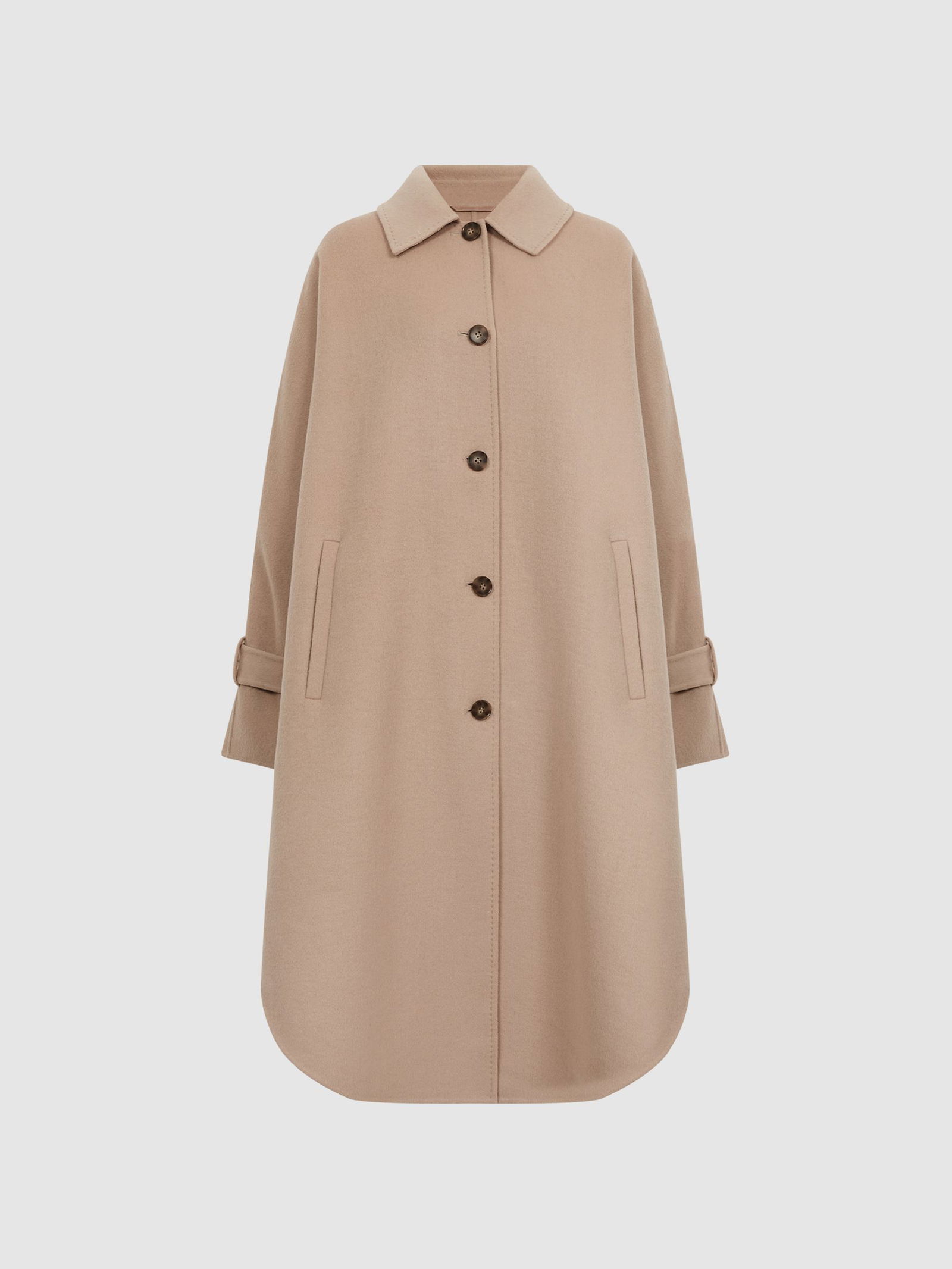 REISS Carmen Blindseam Cape in Camel | endource