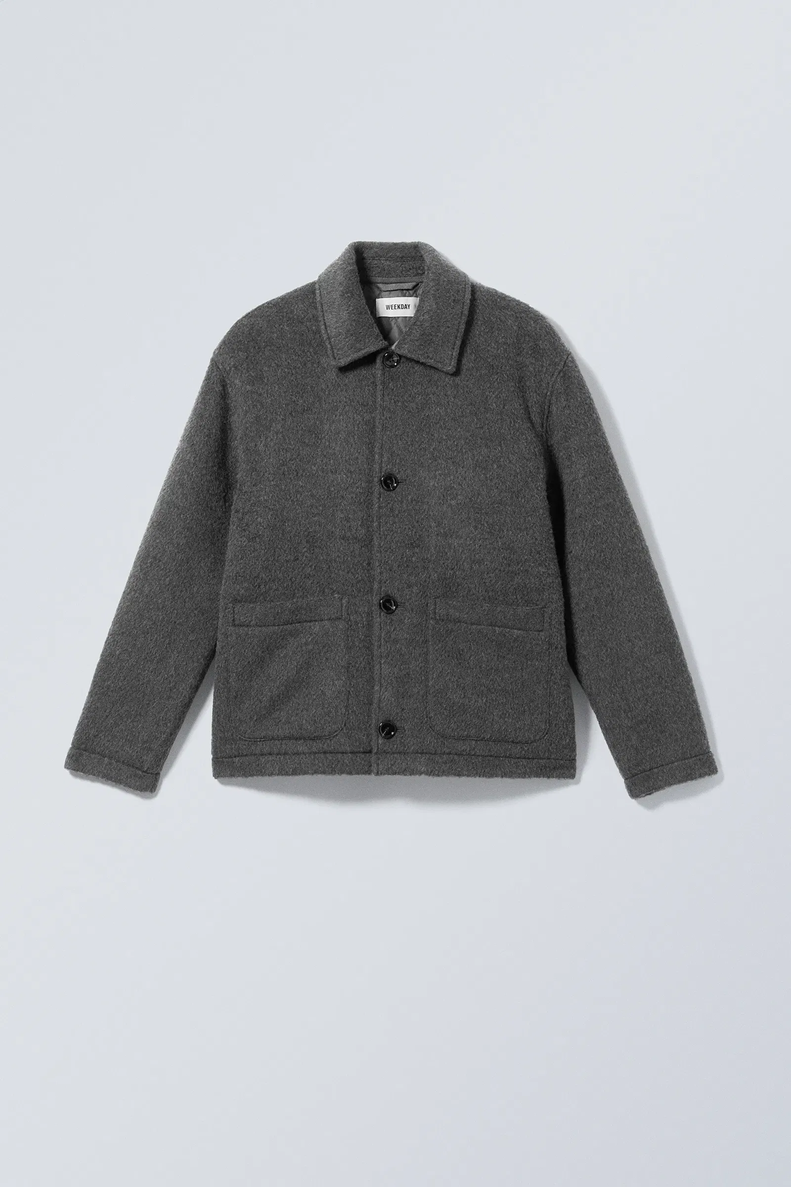 WEEKDAY Rory Wool Jacket in Dark Grey | Endource