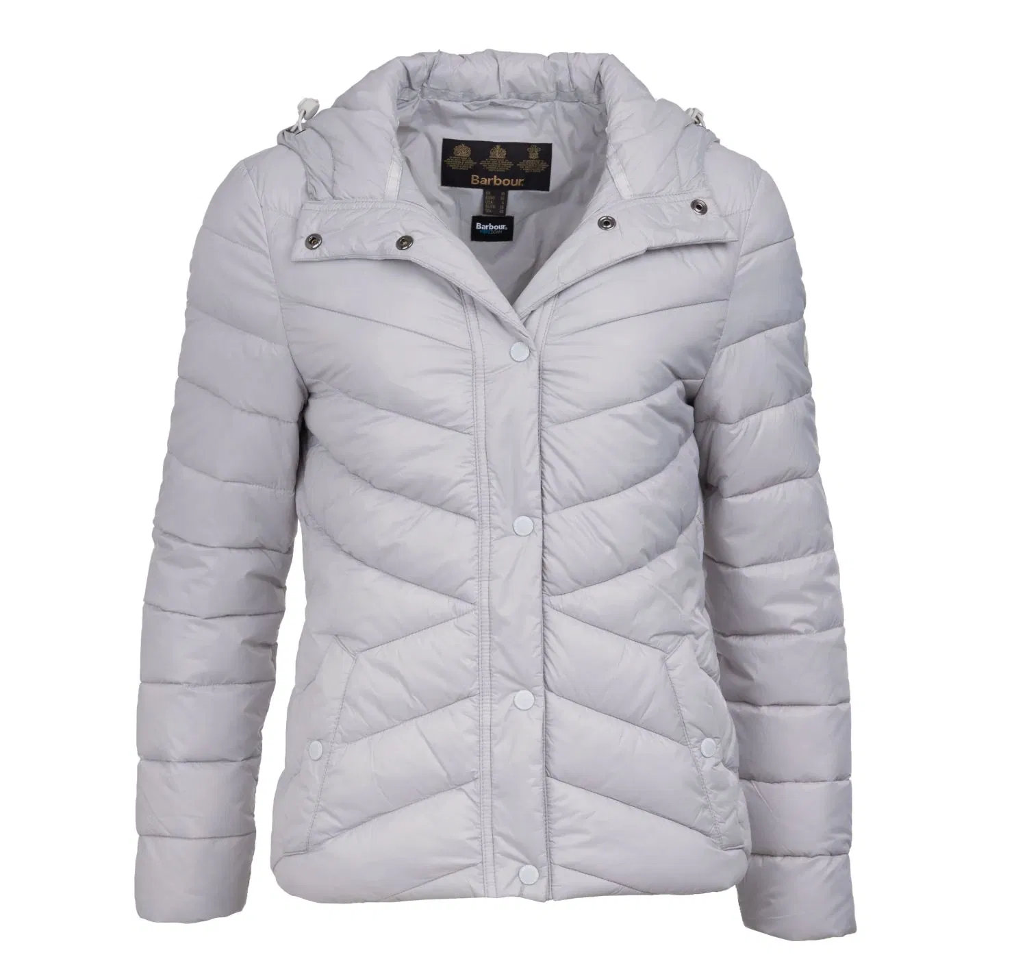 BARBOUR Hawse Quilted Jacket in Ice White/Ice White | endource