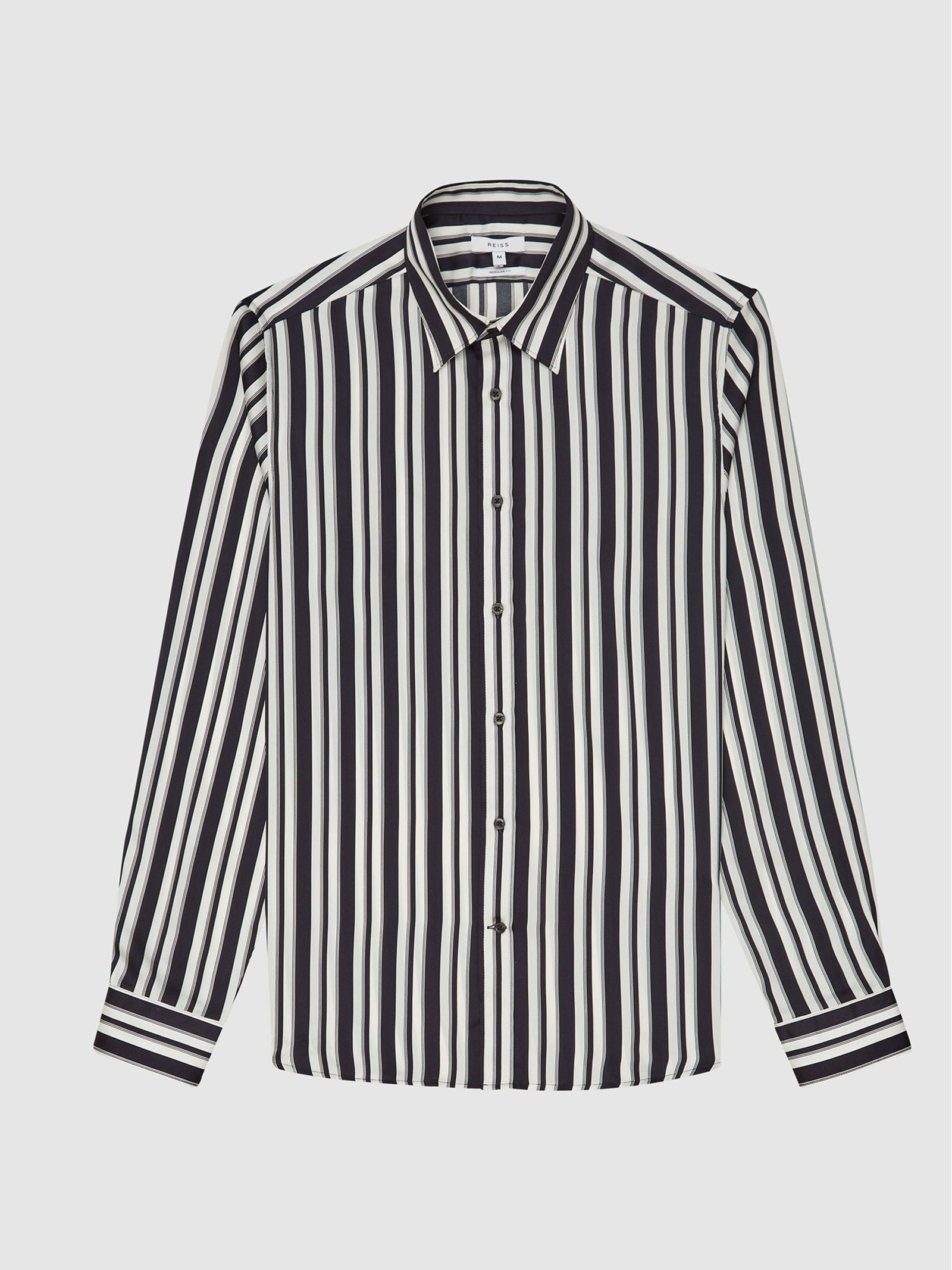 REISS French Striped Shirt in Navy | endource
