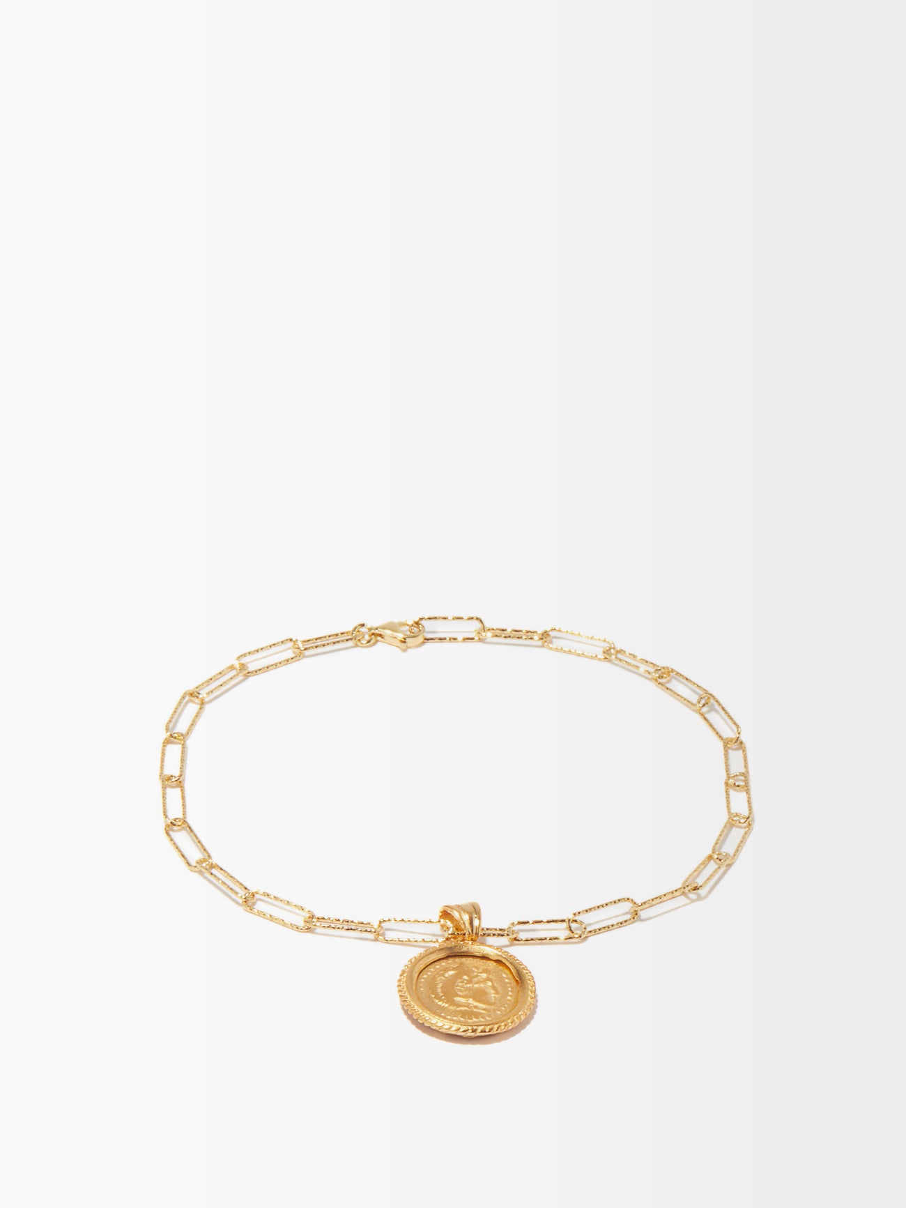 HERMINA ATHENS Hercules Coin Gold-Plated Anklet in Gold | endource HERMINA ATHENS Hercules Coin Gold-Plated Anklet in Gold | endource