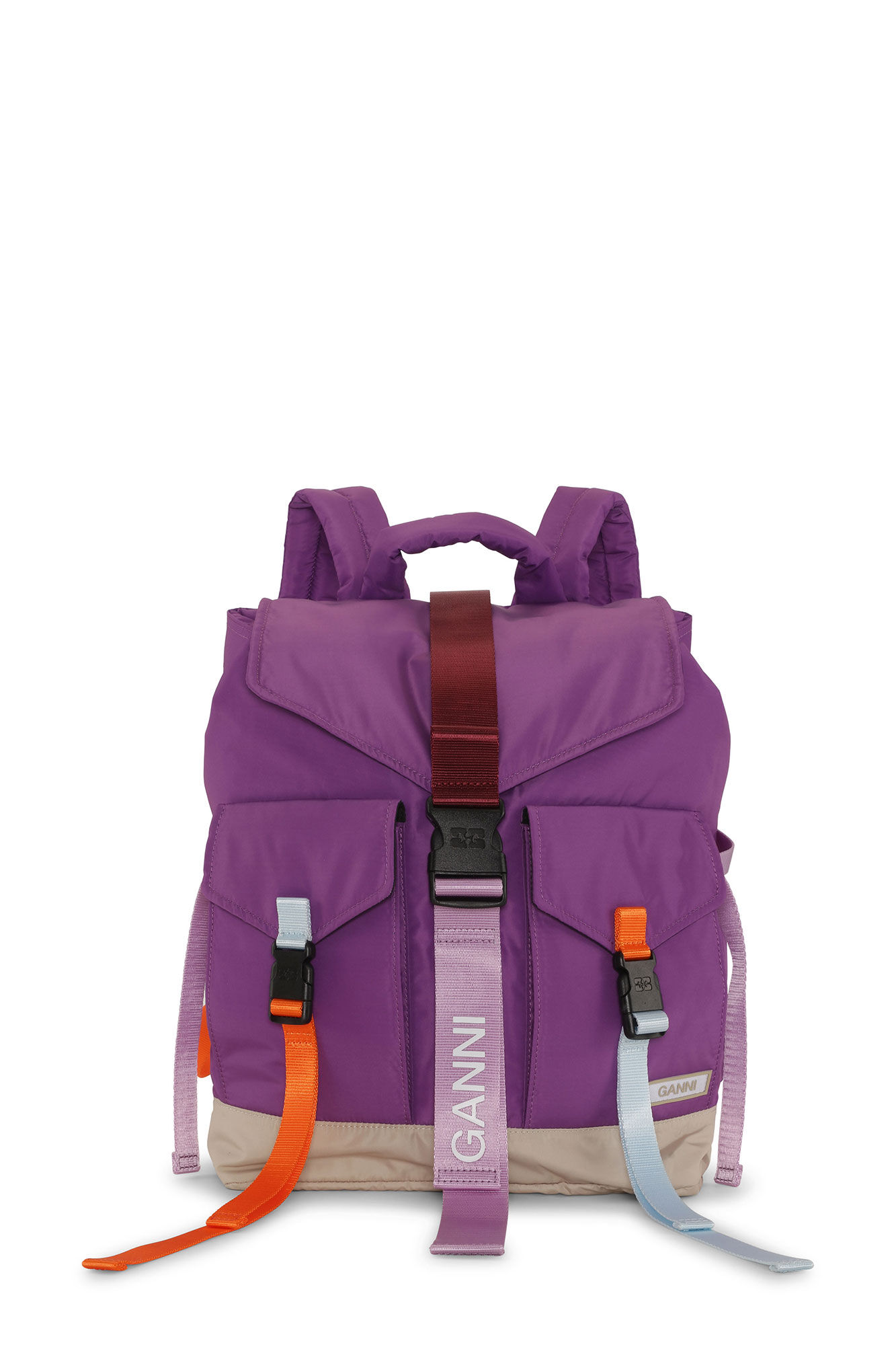 GANNI Purple Tech Backpack in Purple Wine | endource