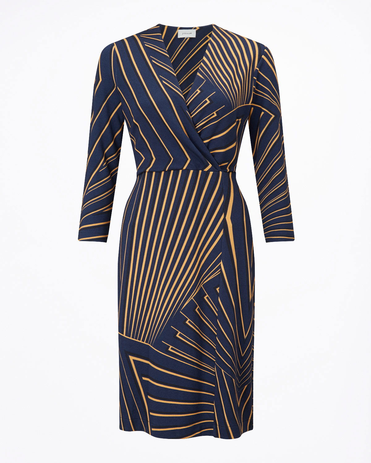 JIGSAW Fan Print Wrap Dress | endource