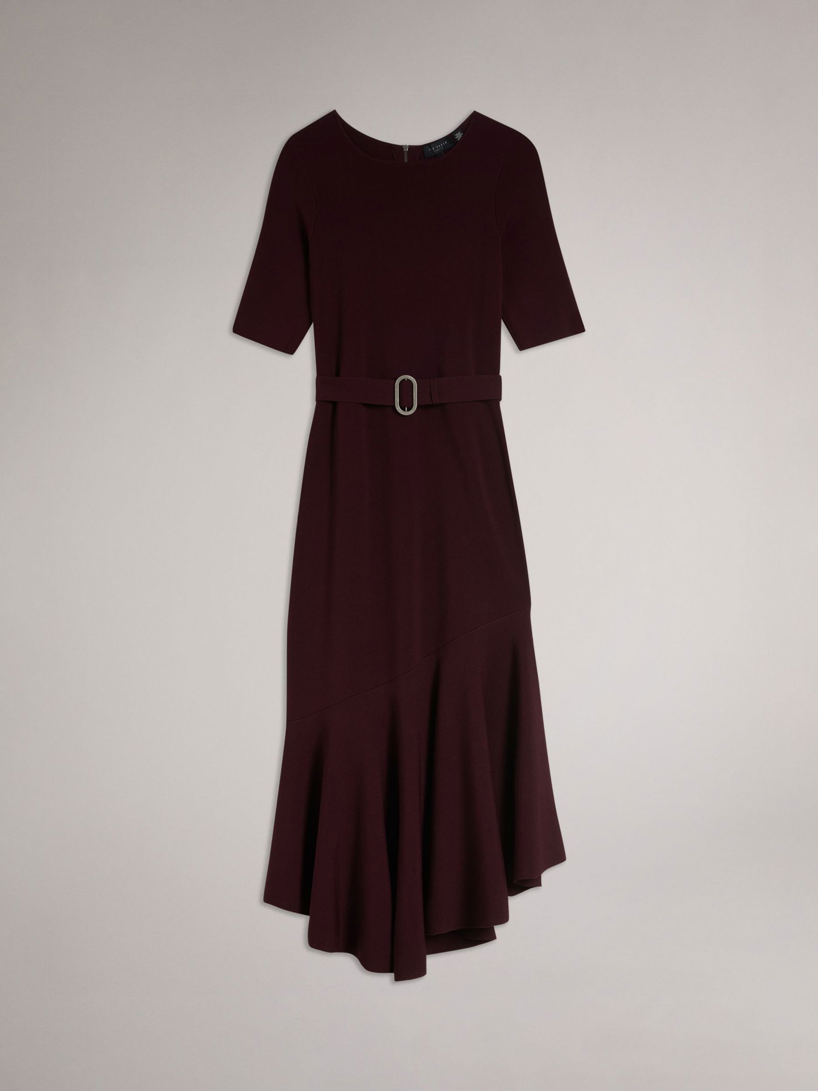TED BAKER Samalee Mermaid Skirt Midi Dress in Dark Red | endource