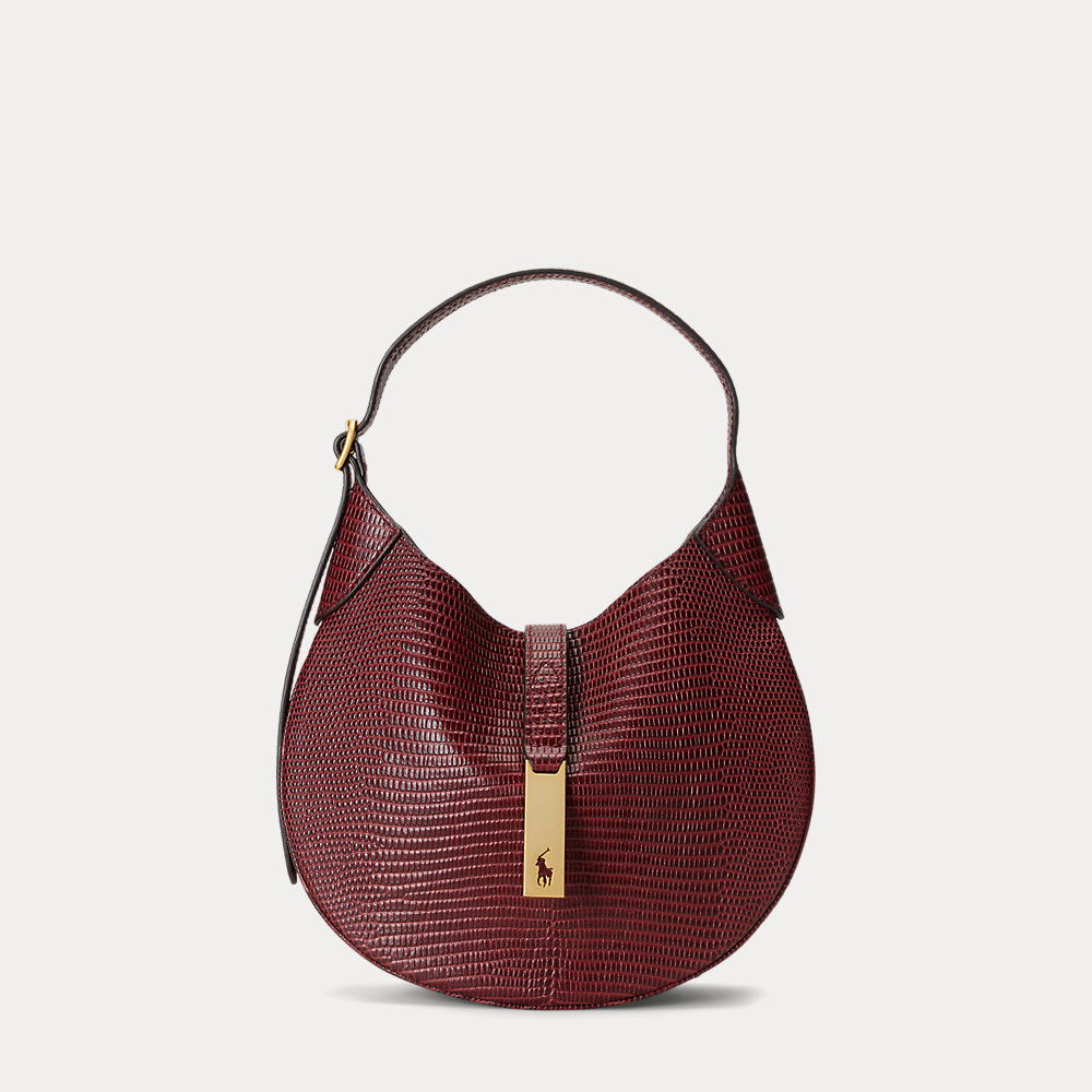 POLO RALPH LAUREN Polo ID Embossed Small Shoulder Bag in Red | endource