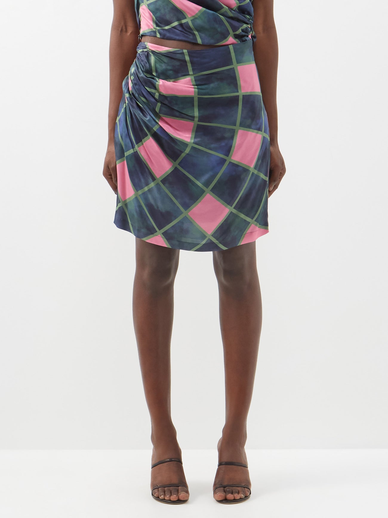 AHLUWALIA Pael Draped Mini Skirt | Endource