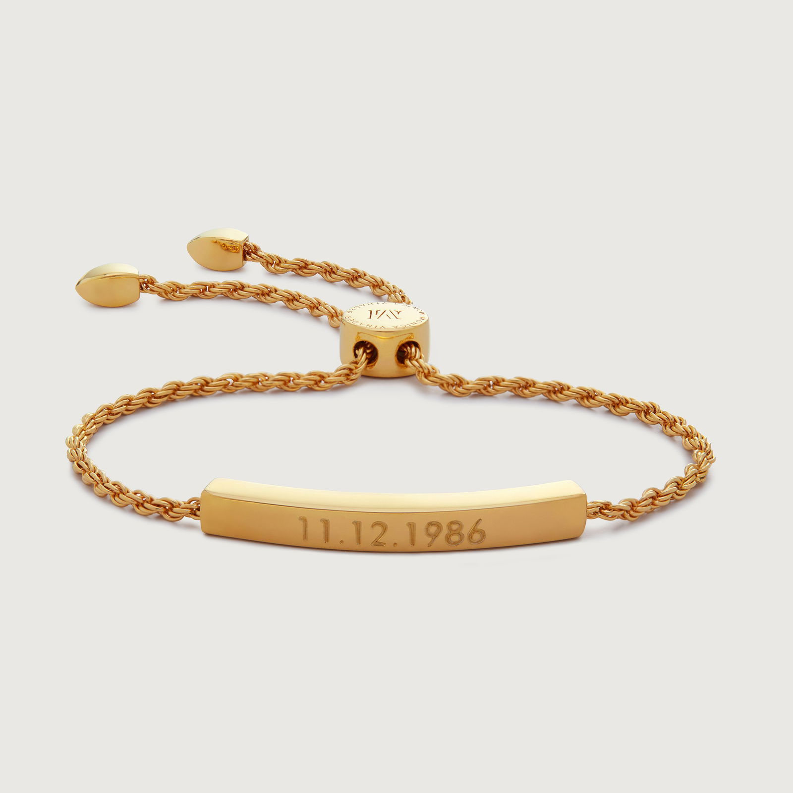 MONICA VINADER Linear Chain Bracelet in 18k Gold Vermeil | endource