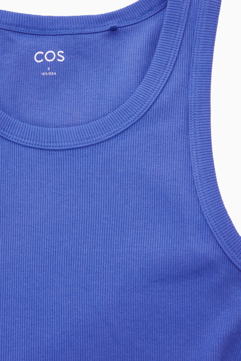 COS Ribbed Tube Dress in BLUE | endource