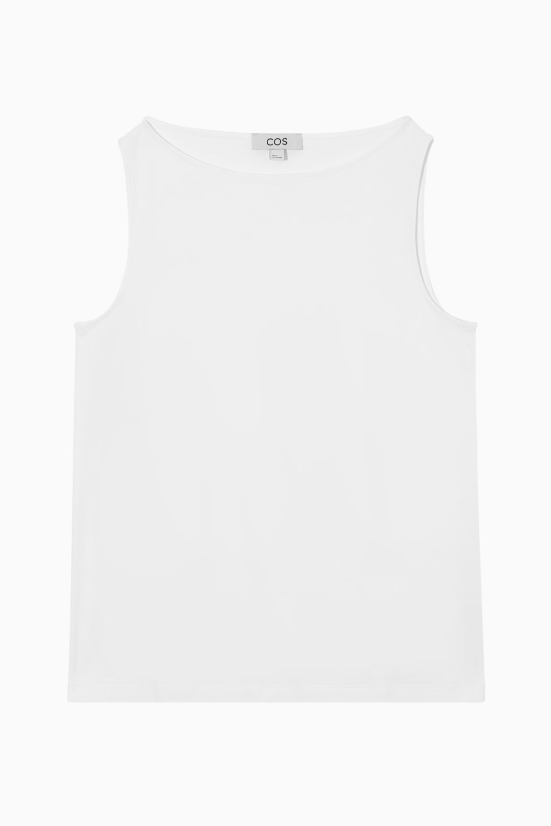 COS Boat-Neck Tank Top in WHITE | endource