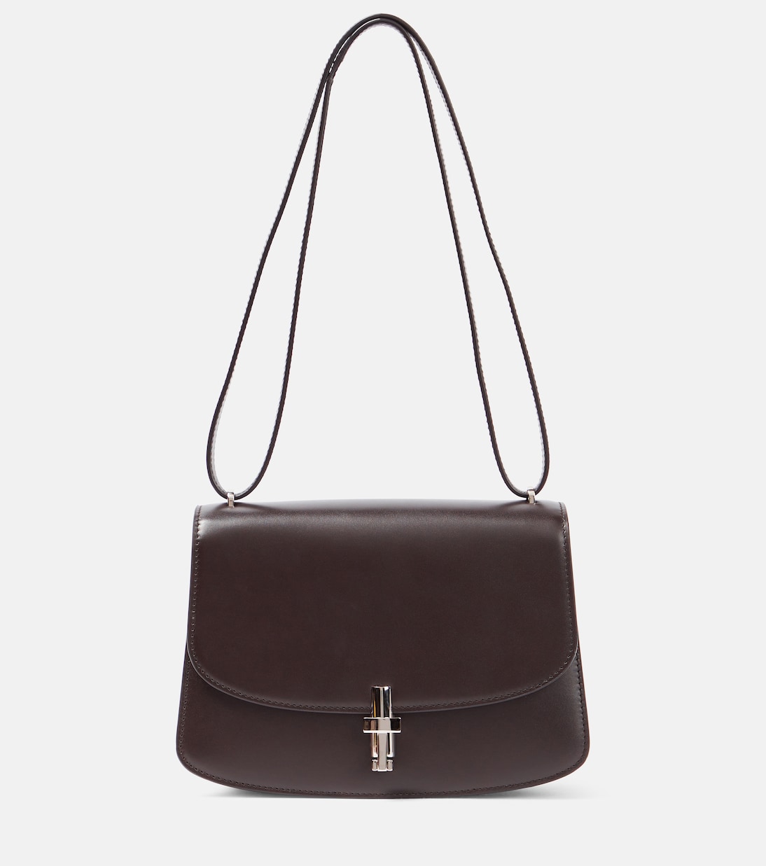 THE ROW Sofia 8.75 Leather Shoulder Bag in Brown | endource