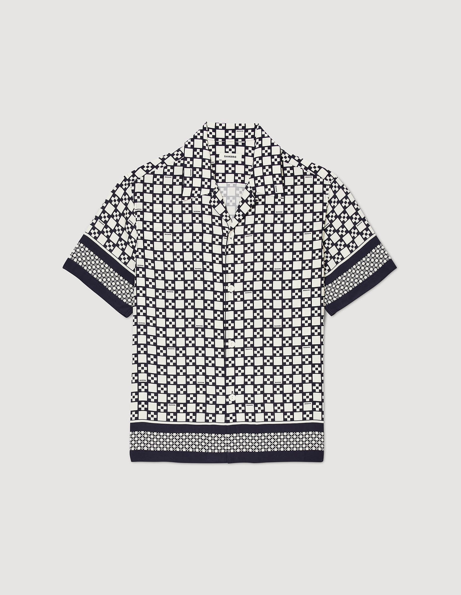 SANDRO Square Cross Short-Sleeved Shirt | endource