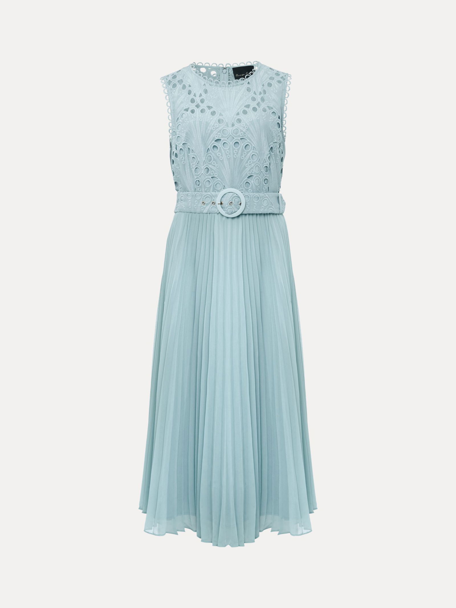 PHASE EIGHT Petite Amora Lace Bodice Dress in Peppermint | endource