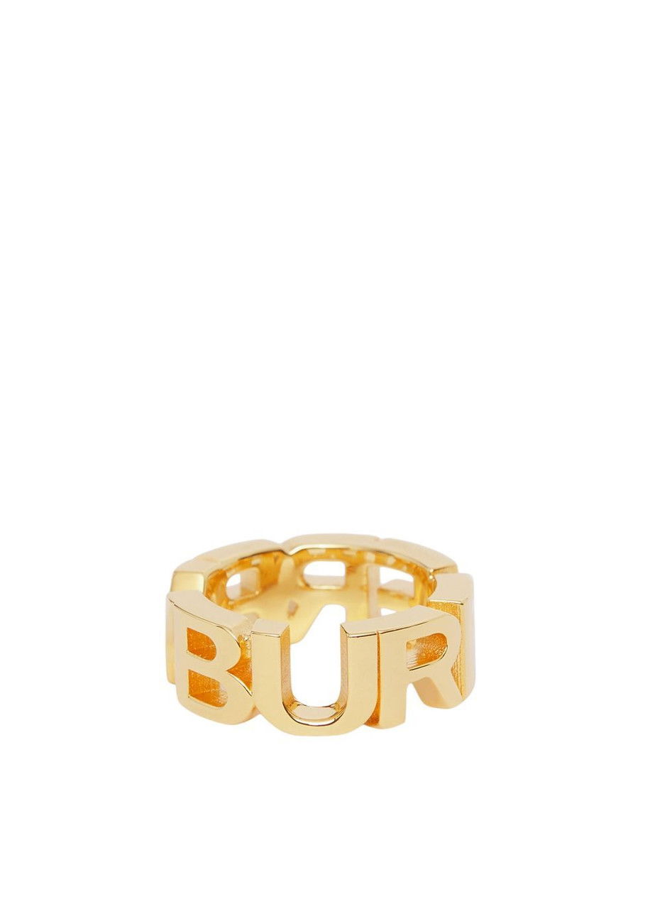 BURBERRY Gold-Plated Logo Ring | Endource