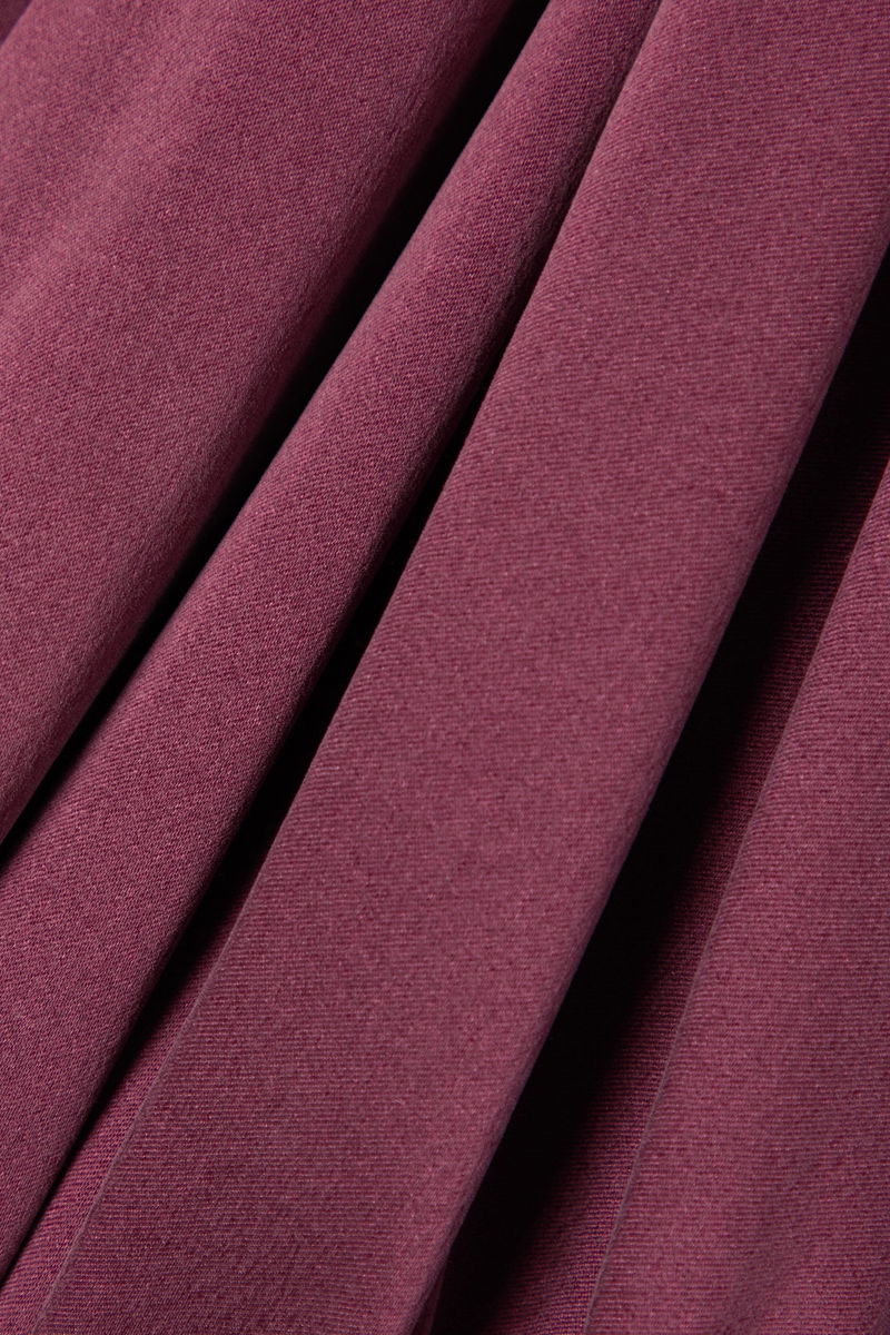 Zimmermann Asymmetric Ruffled Silk Satin Wrap Dress In Burgundy Endource