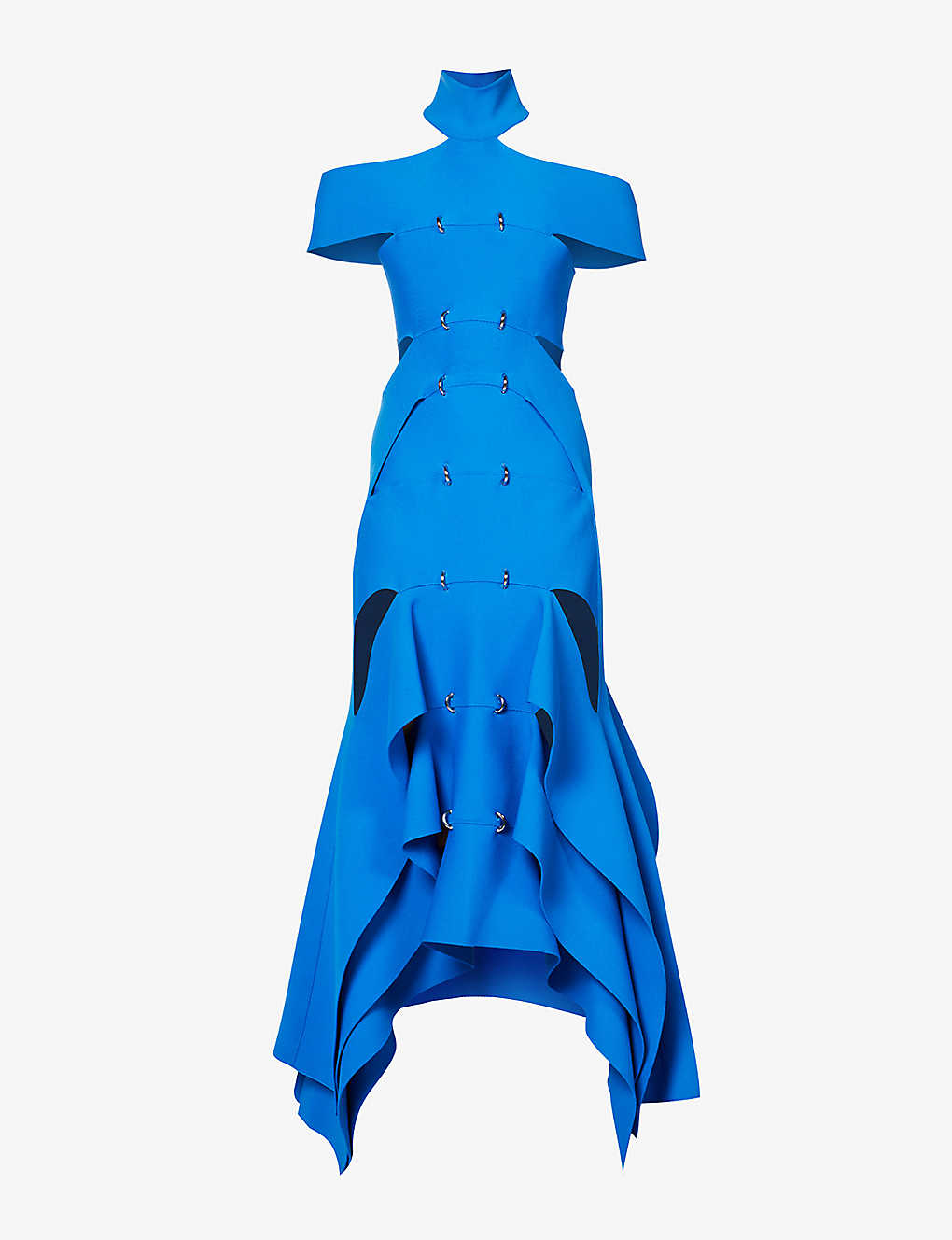 ALEXANDER MCQUEEN Spine Cut-Out Stretch-Crepe Midi Dress in ...
