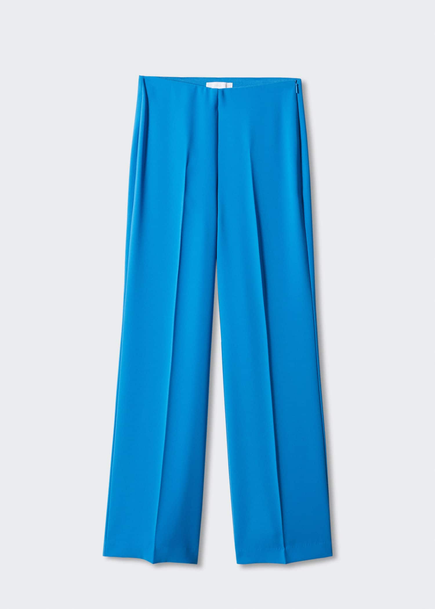MANGO Flared Trouser Suit in Sky Blue | endource