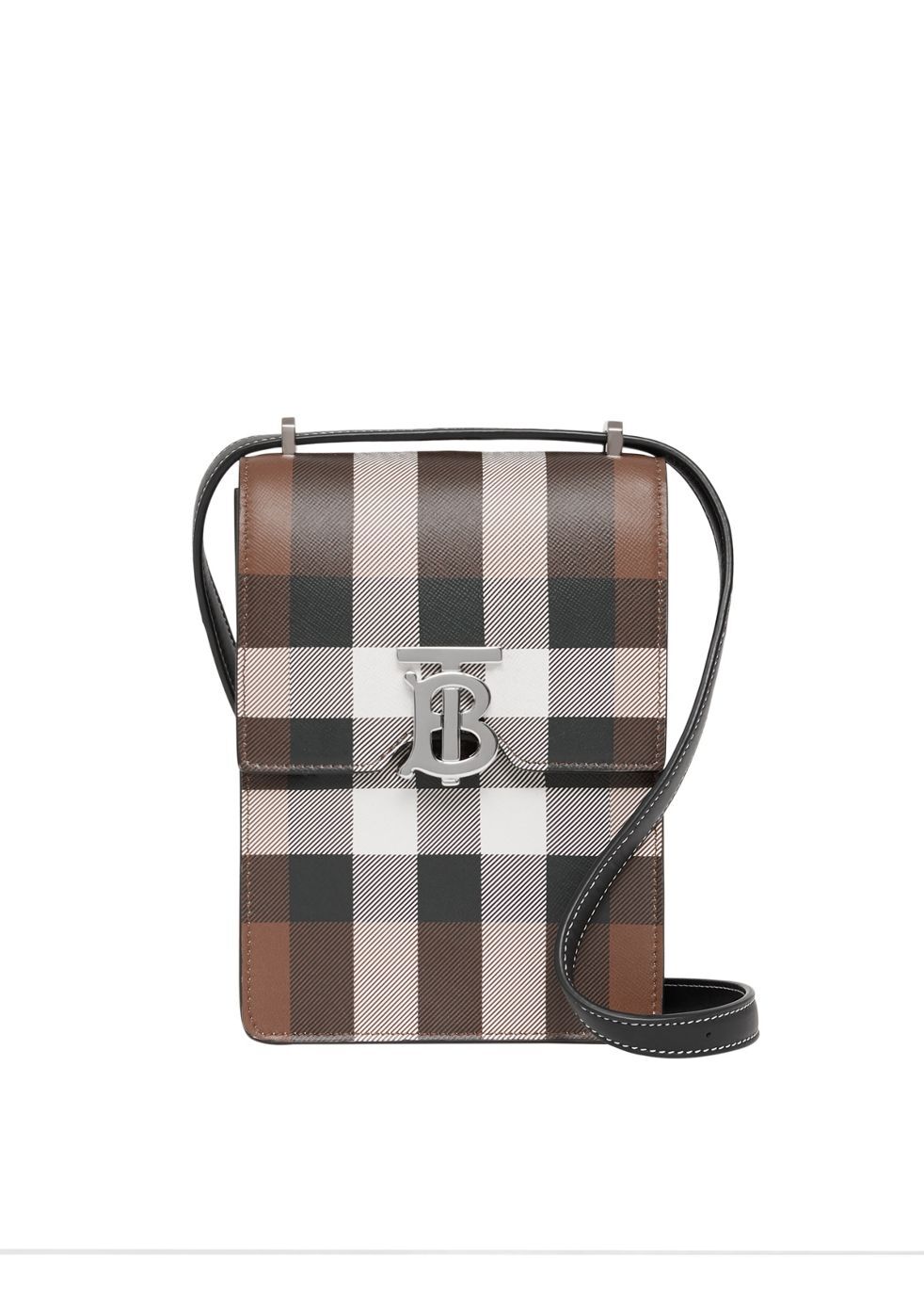 BURBERRY Check Print Leather Robin Bag | endource