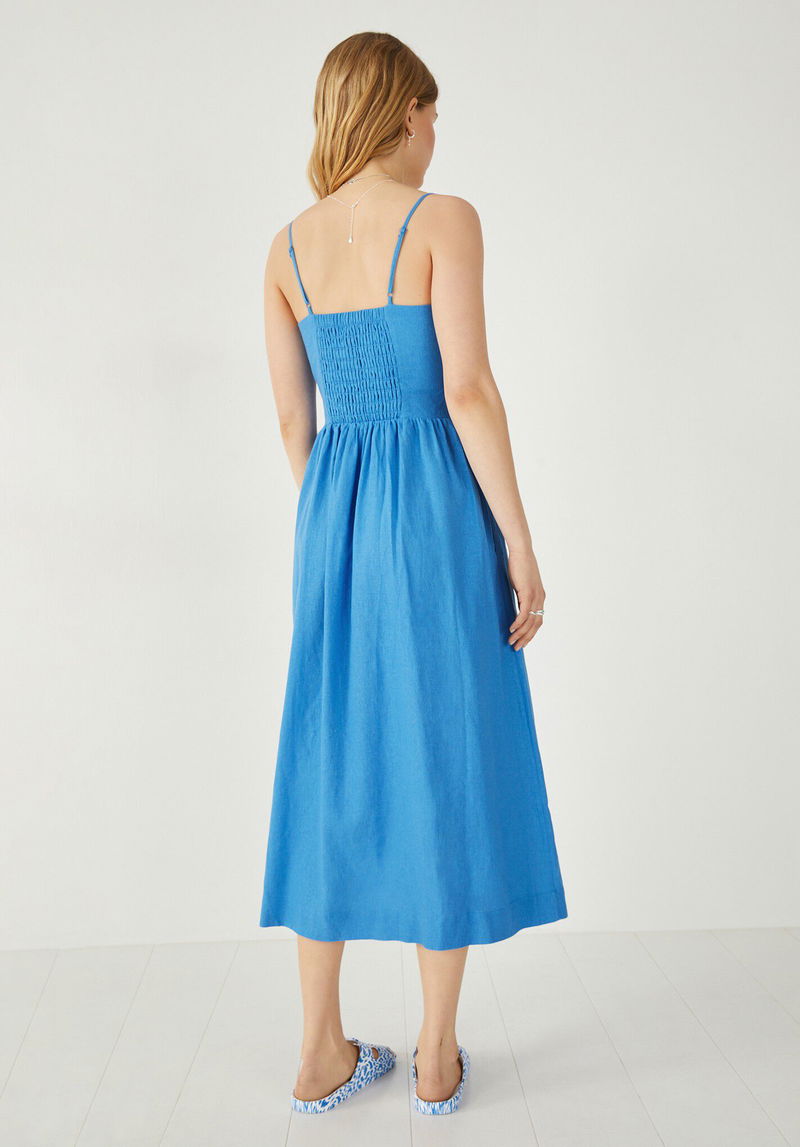 HUSH May Midi Dress in Light Blue | endource