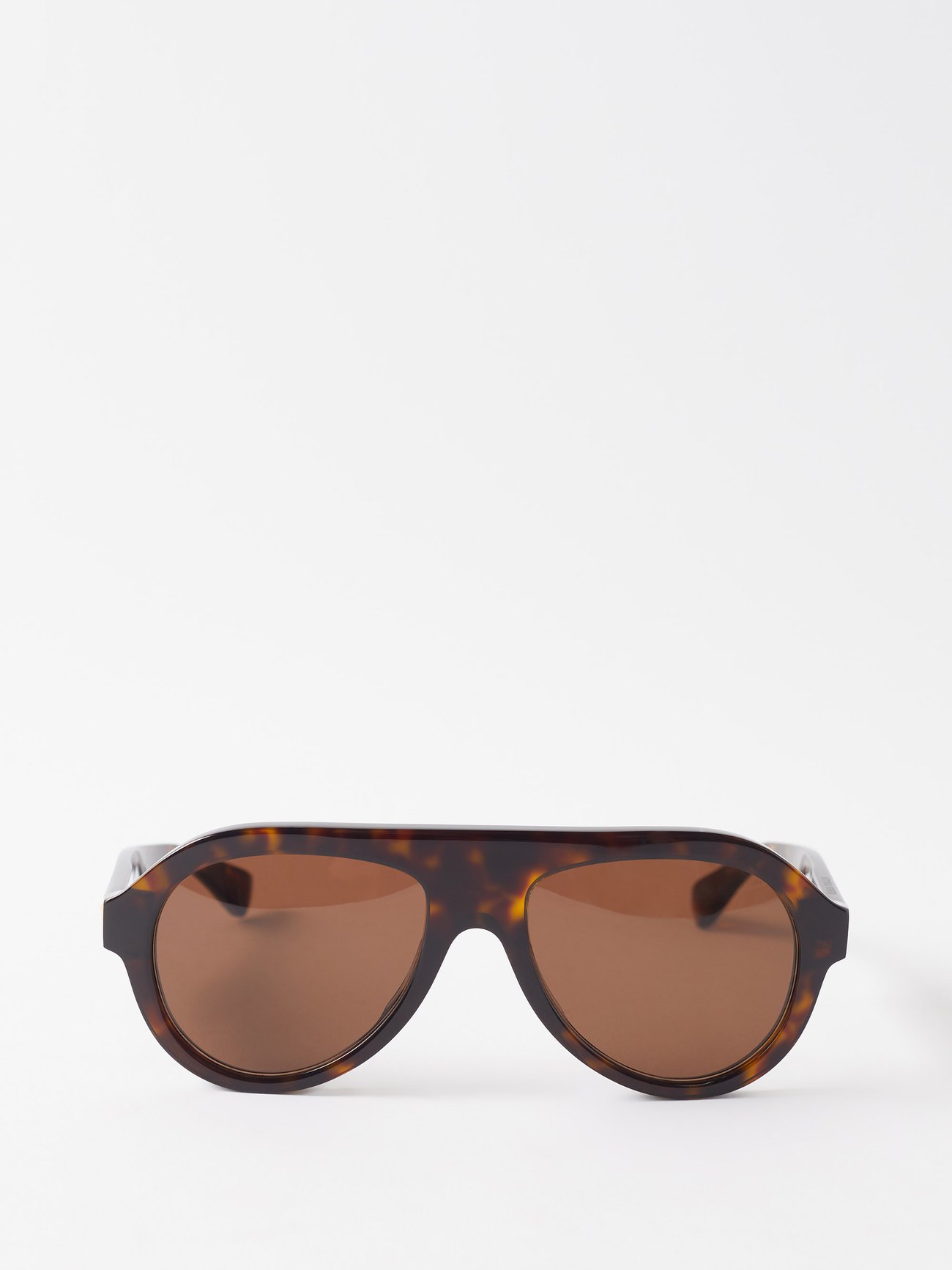 BOTTEGA VENETA Aviator Tortoiseshell Sunglasses in Brown | Endource