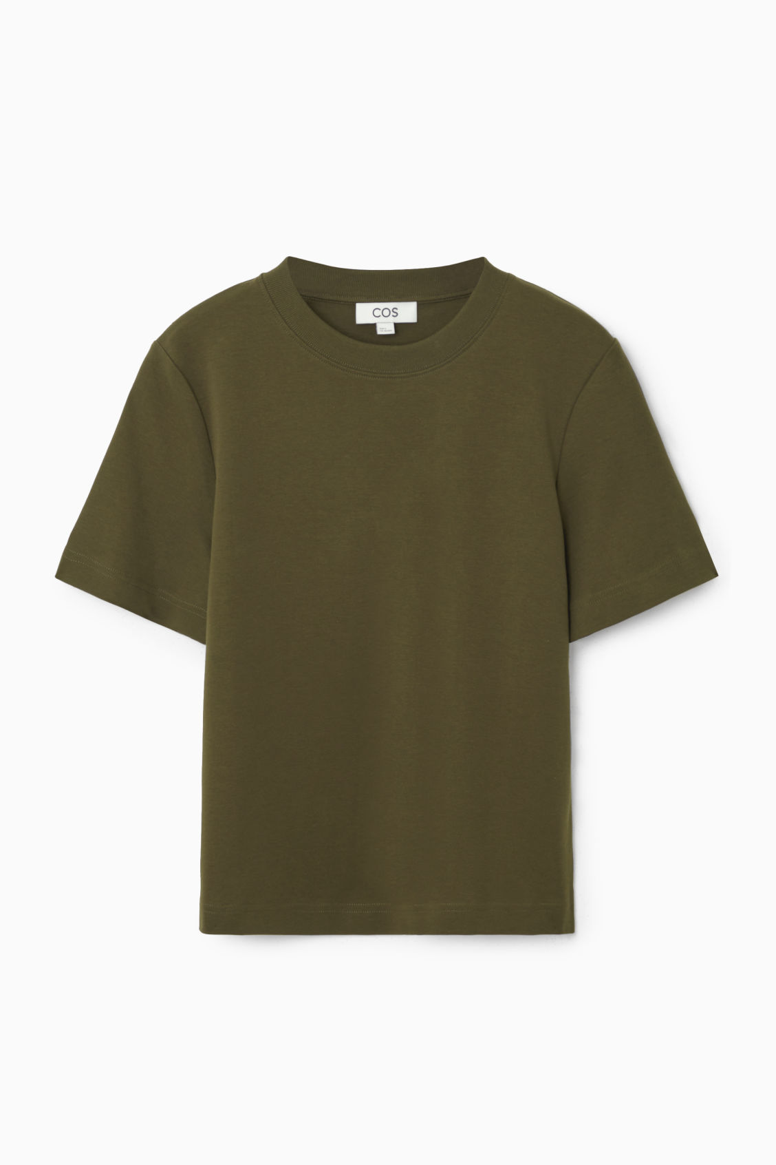 COS The Clean Cut T-Shirt in OLIVE GREEN | endource