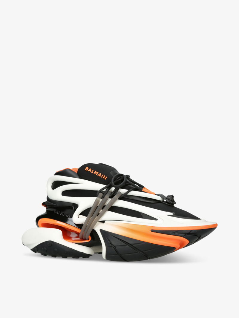 BALMAIN Unicorn Chunky-Sole Leather And Fabric Low-Top Trainers in ...