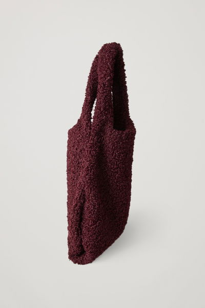 COS Teddy Fleece Shopper in red | Endource