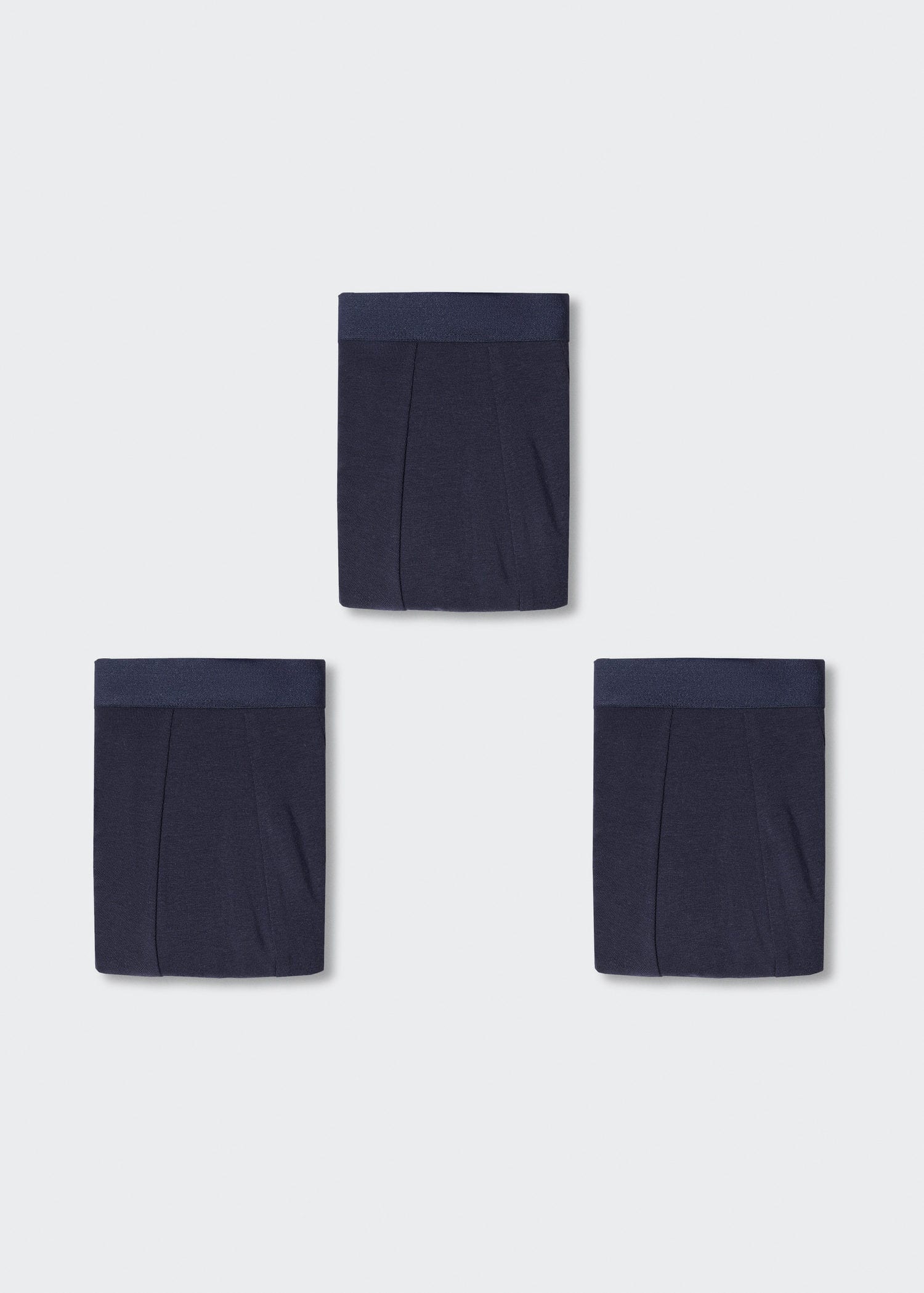 MANGO Pack 3 Cotton Boxers in Navy | endource