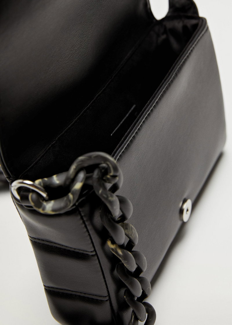 MANGO Quilted Chain Bag in Black | endource