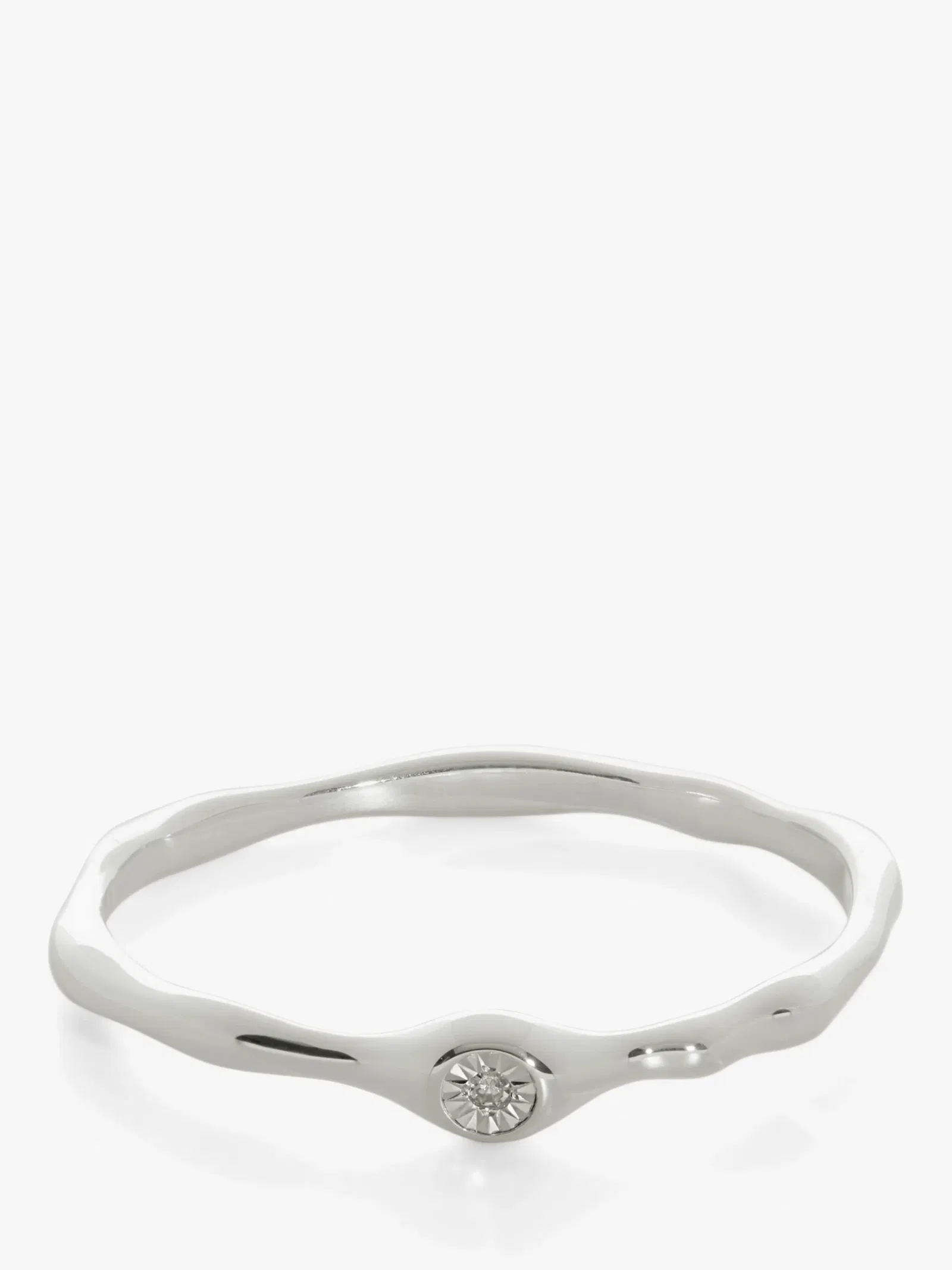 MONICA VINADER Siren Mini Diamond Ring in Silver | endource