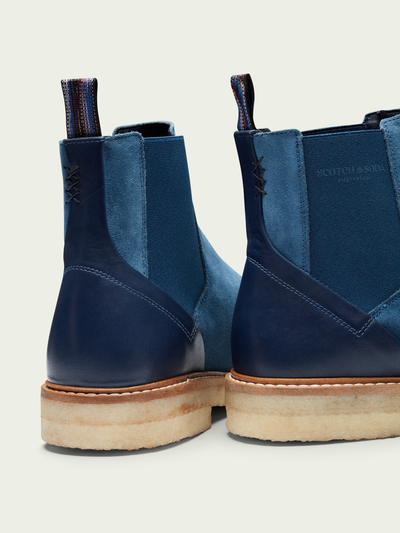 SCOTCH & SODA Gallivant Suede Ankle Boot in cosmos blue | endource