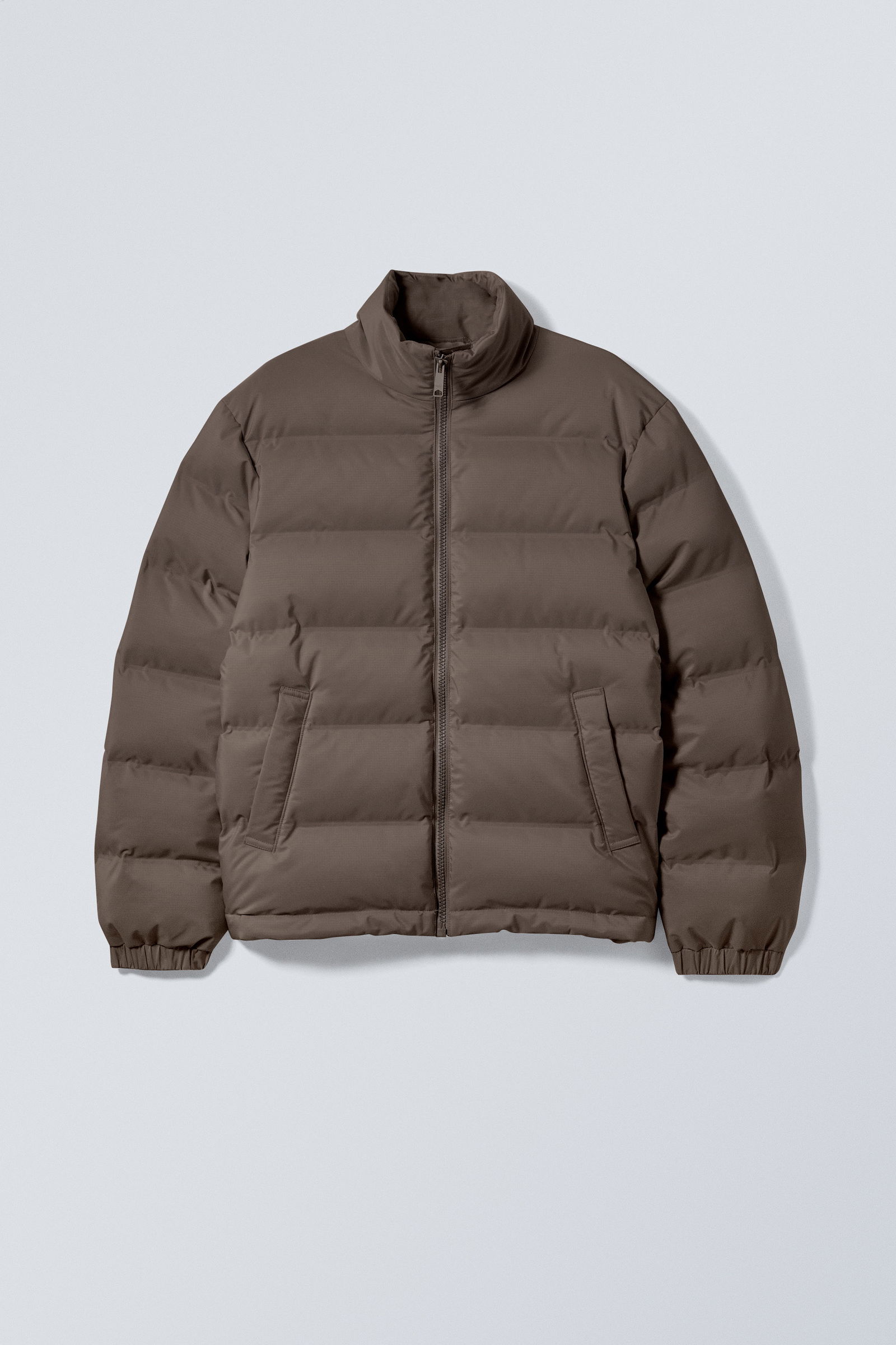 WEEKDAY Cole Puffer Jacket in Dark Mole | endource