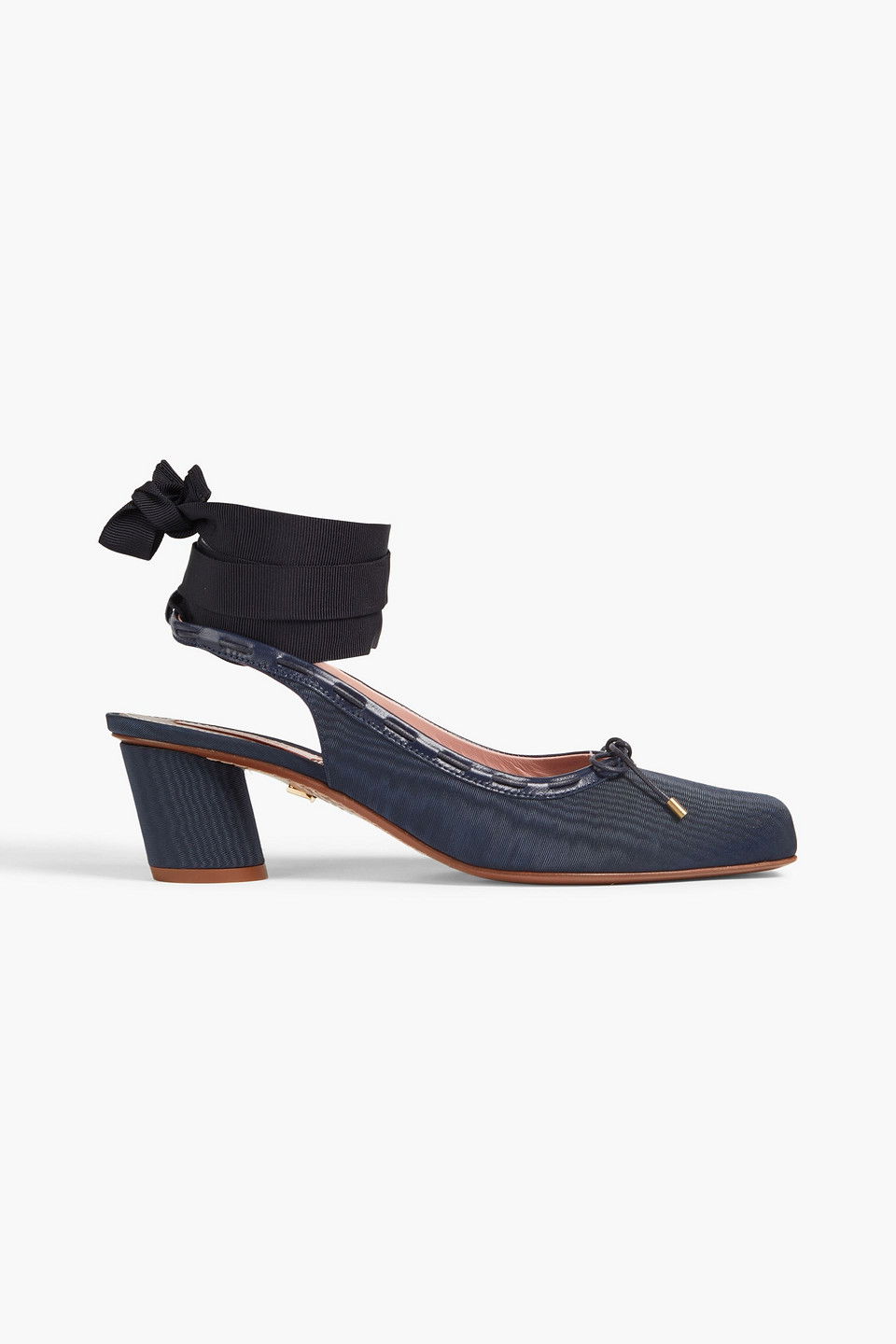 ZIMMERMANN Chisel Toe Ballerina 45 Moire Pumps in Blue | endource