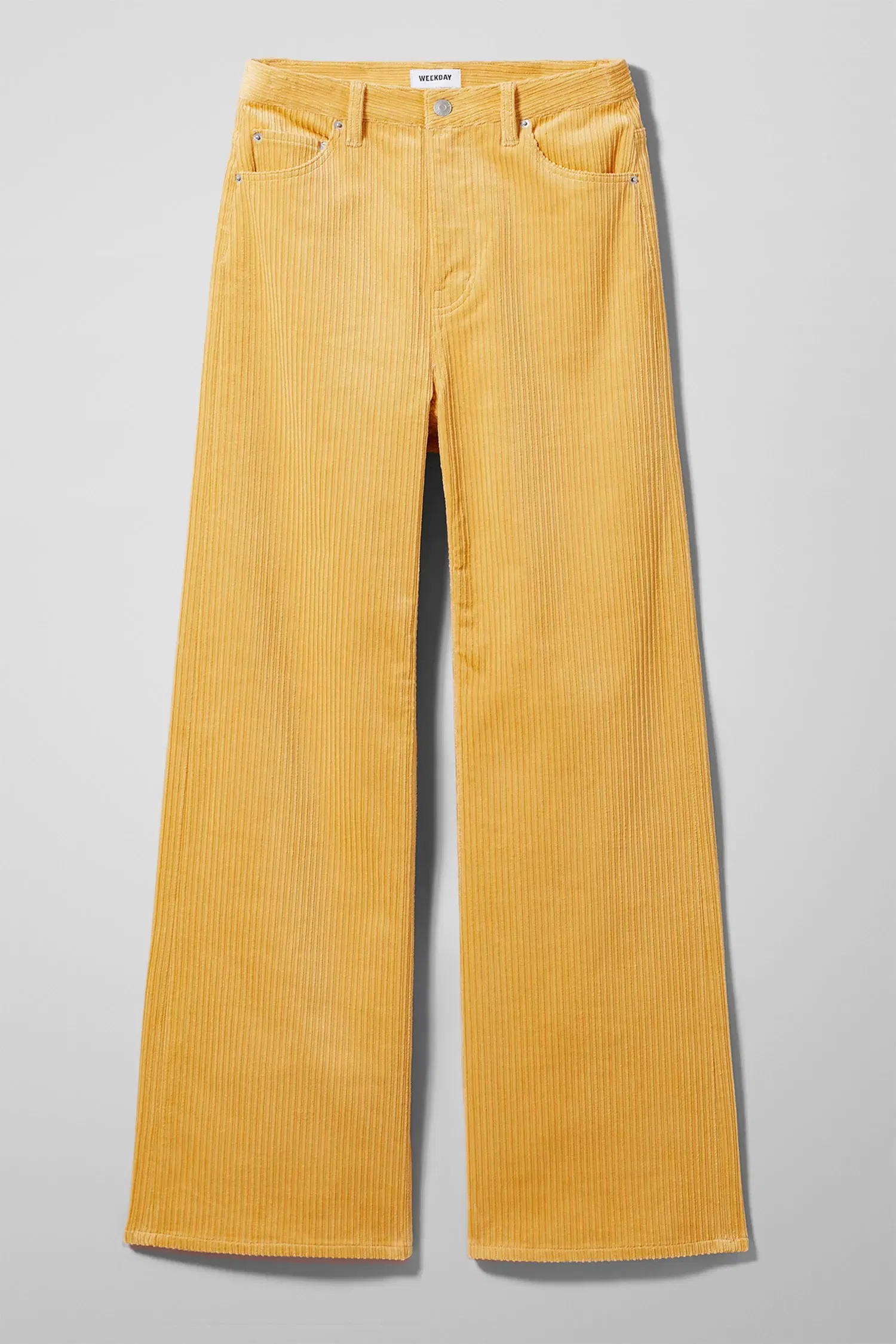 WEEKDAY Ace Corduroy Trousers in Yellow | endource