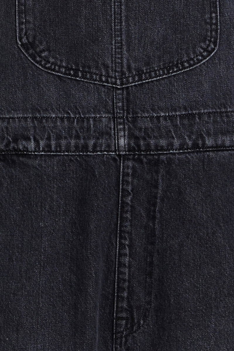 FRAME Faded Denim Overalls in Gray | endource