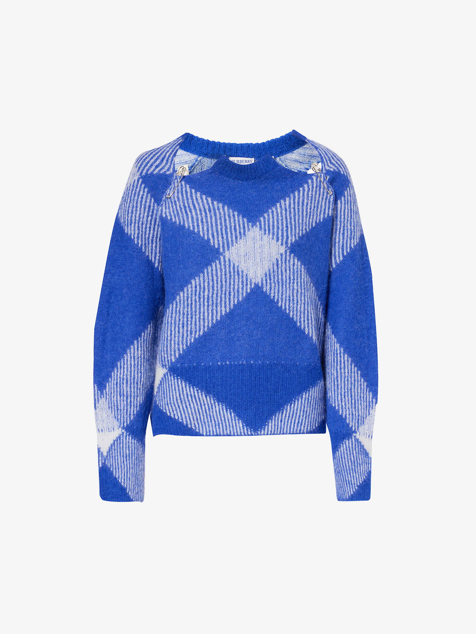 BURBERRY Check-Pattern Knitted Jumper | endource